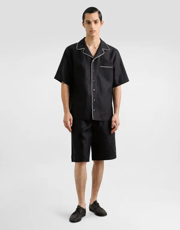 Dolce & Gabbana Linen Fabric Hawaiian Shirt