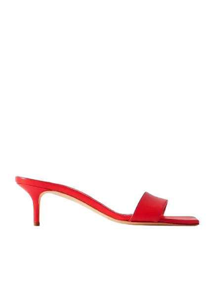 AeydĒ Ilvy Leather Mules - Red