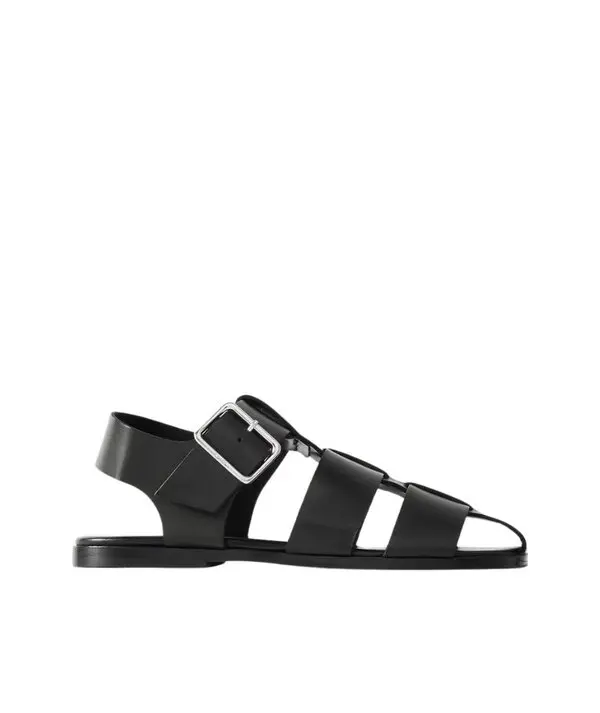 AeydĒ Whit Leather Sandals - Black