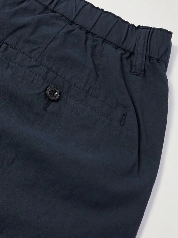 Hartford Straight-leg Stretch-cotton Trousers - Blue