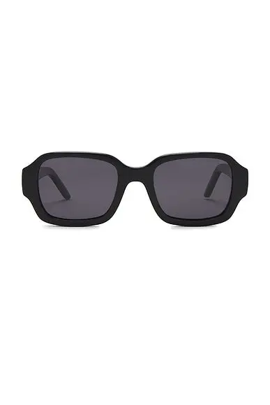 BRU EYEWEAR Olan Rectangle Sunglasses - Soot