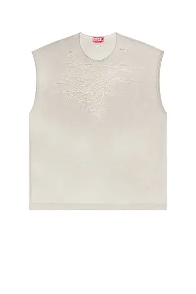 DIESEL® Sleeveless Distressed Jersey Top