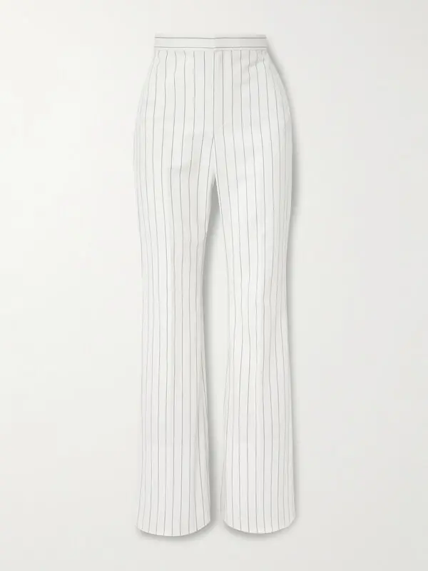 Ralph Lauren Neeva Pinstriped Flared Pants - Neutrals