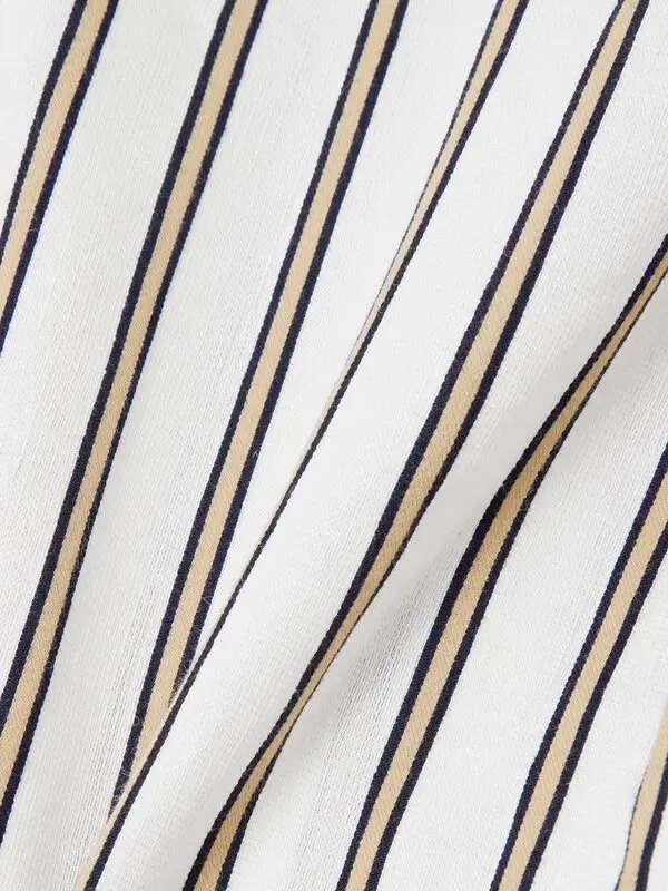 DESTREE Richard Cropped Striped Top - Neutrals