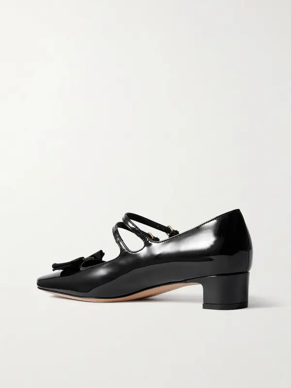 FERRAGAMO Vara Patent-leather Mary Jane Pumps - Black