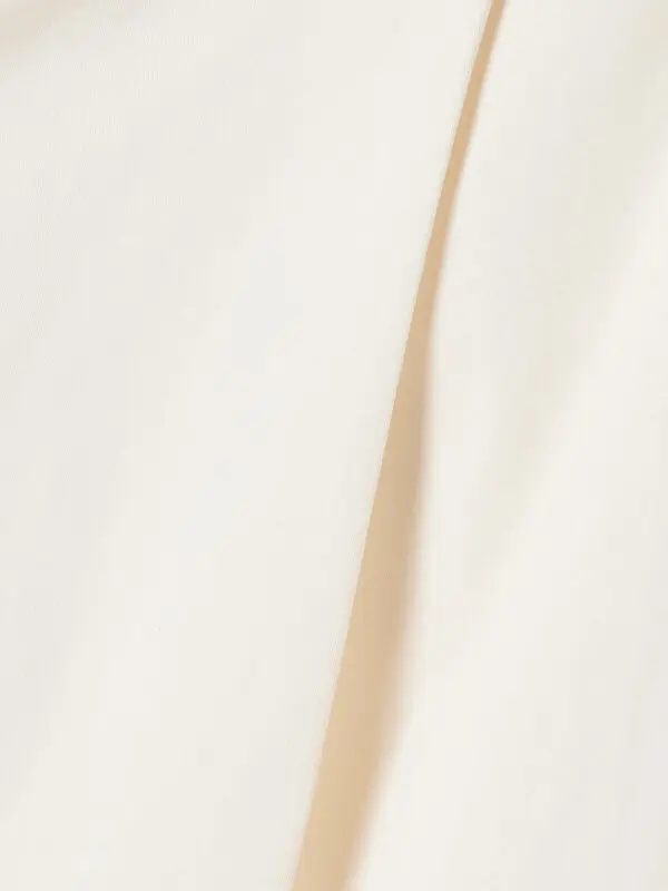 Another Tomorrow Pleated Wide-leg Organic Cotton-blend Pants - Neutrals