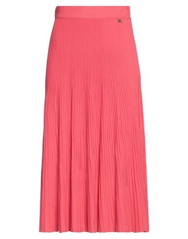 Elisabetta Franchi Midi Pleated Skirt - Coral