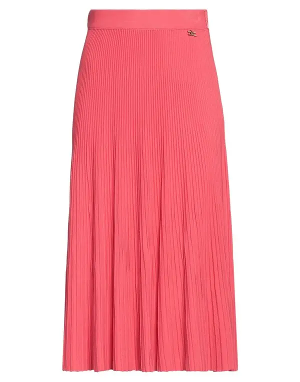 Elisabetta Franchi Midi Pleated Skirt - Red