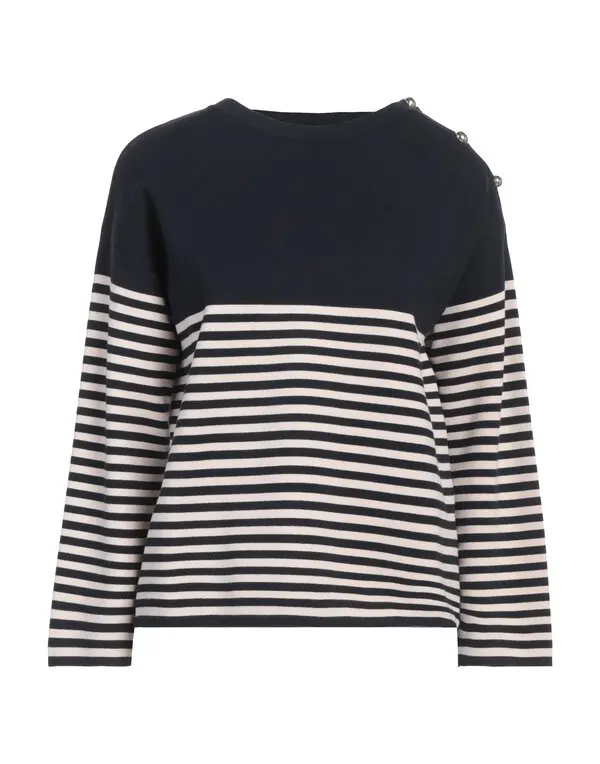 Max Mara Striped Knit Sweater - Blue