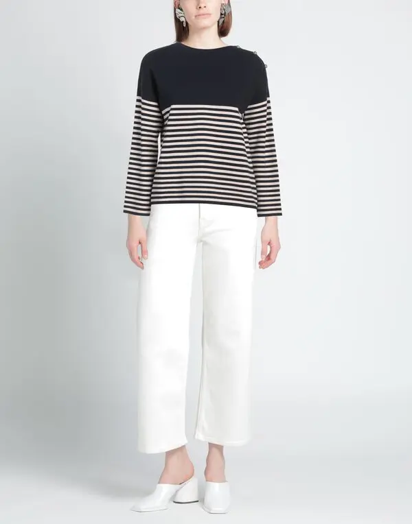 Max Mara Striped Knit Sweater - Blue