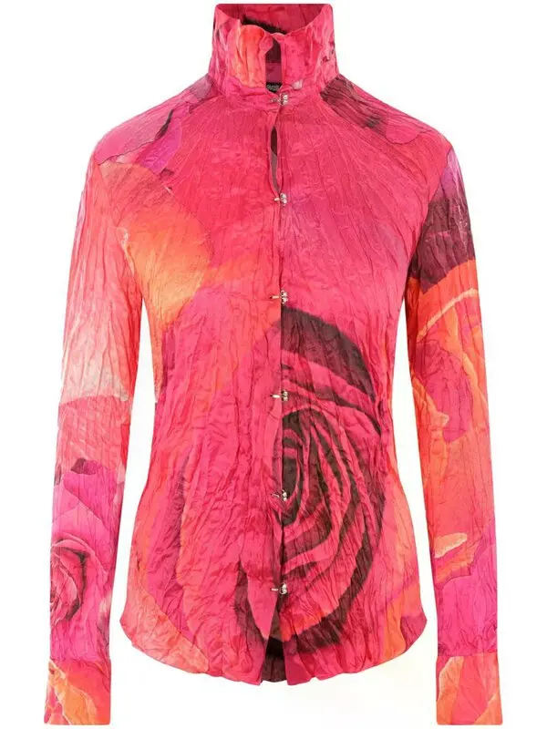 Roberto Cavalli Garden Rose-print Shirt