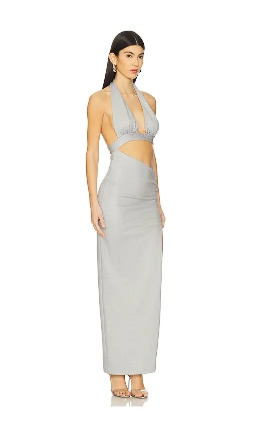 Superdown Carli Metallic Gown - Silver