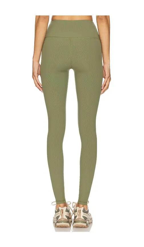 WELLBEING + BEINGWELL Isla Micro Rib Legging In Olive