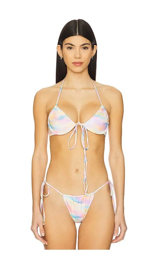 BANANHOT Nix Bikini Top - Pink Lagoon