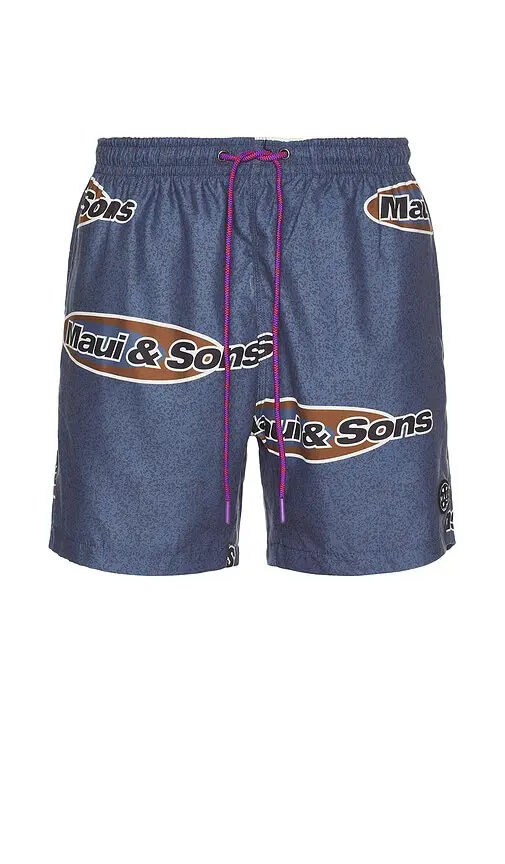 MAUI AND SONS Flying Disc Pool Short - Blue