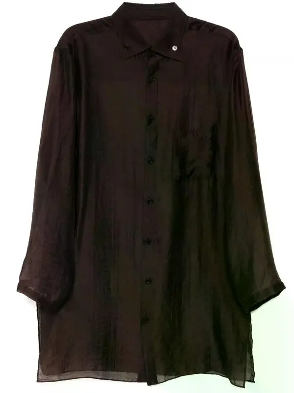 Yohji Yamamoto Long-sleeved Shirt - Brown
