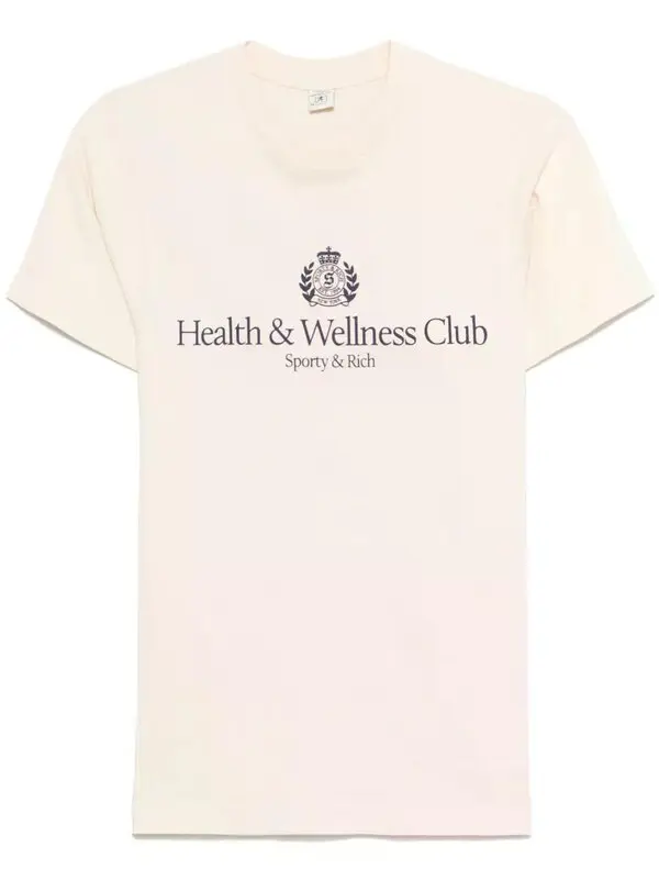 SPORTY & RICH H&w Crest T-shirt - Neutrals