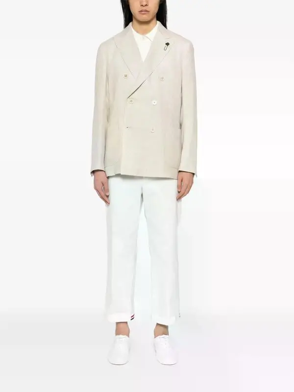 LARDINI Double-breasted Blazer - Neutrals