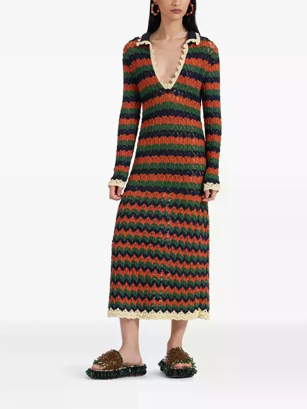 La DoubleJ Perry Knit Midi Dress - Orange