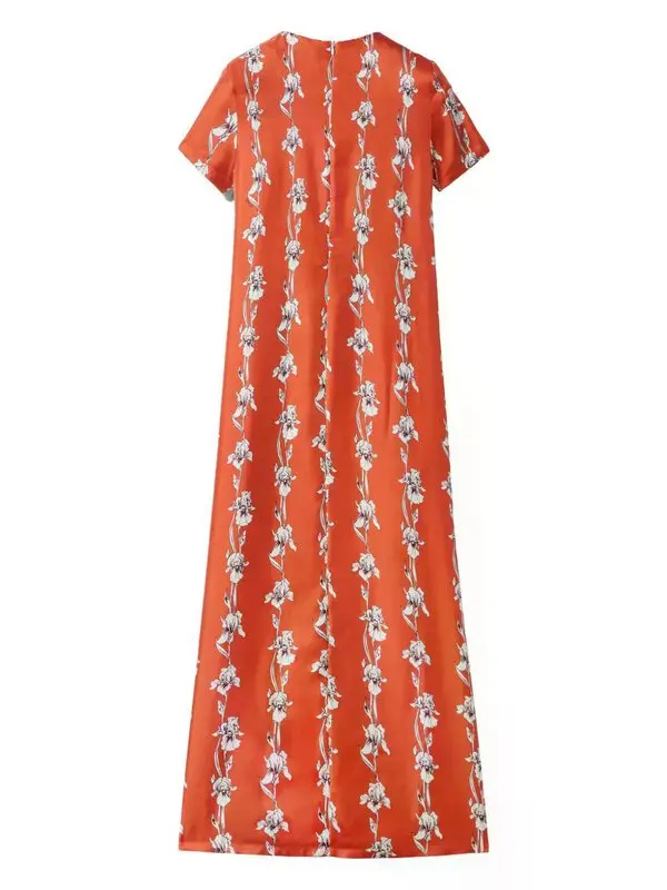 La DoubleJ Swing Midi Dress - Orange