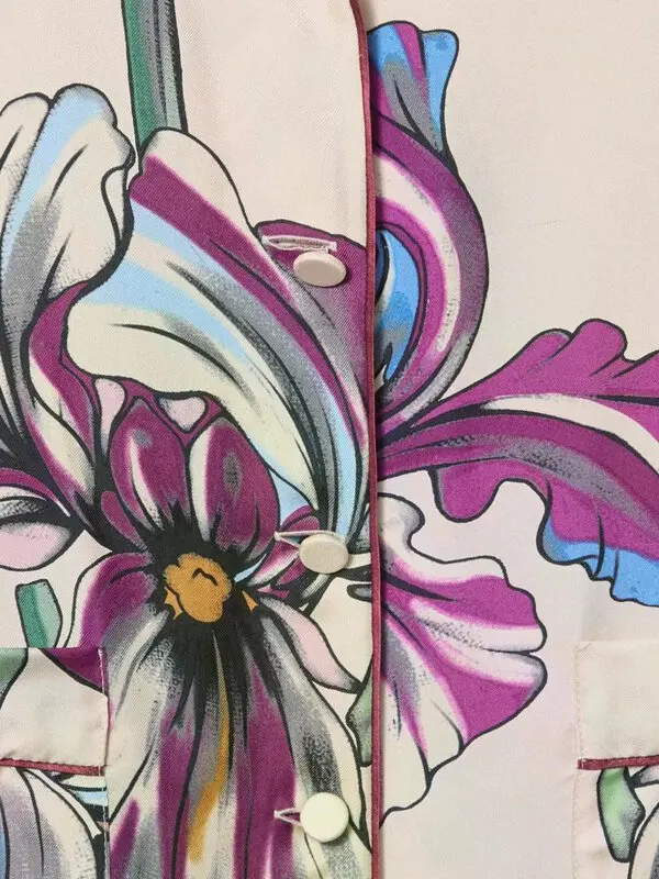 La DoubleJ Silk Floral Print Shirt