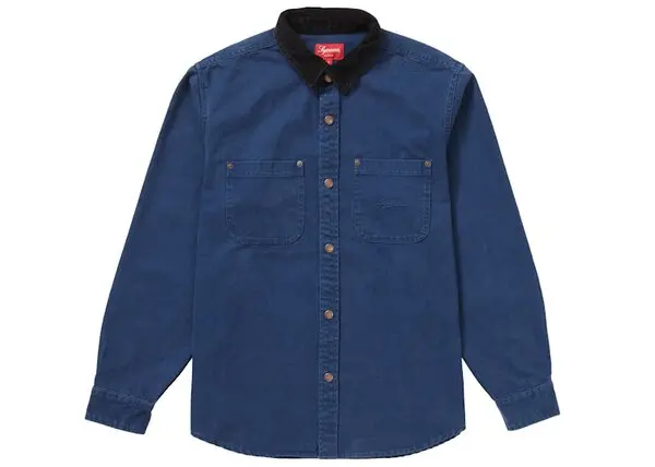 Supreme Script Canvas Snap Shirt