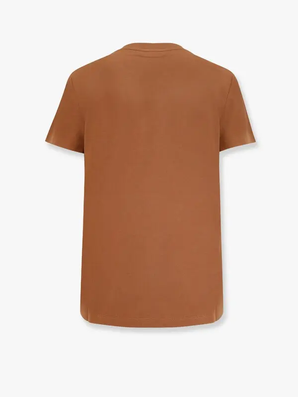 Max Mara Giovane Cotton T-shirt With Rhinestone Logo