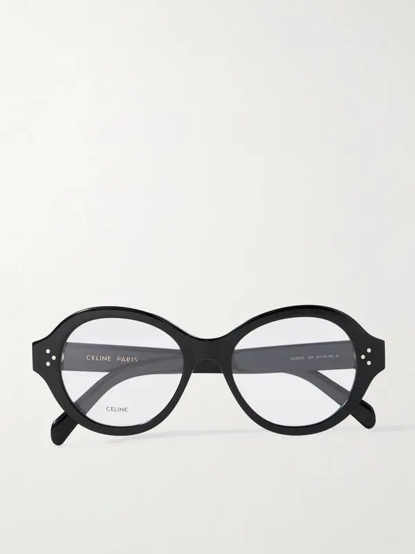 Celine Round-frame Optical Glasses - Black