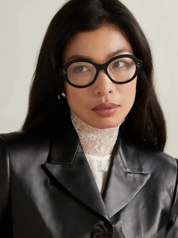 Celine Round-frame Optical Glasses - Black