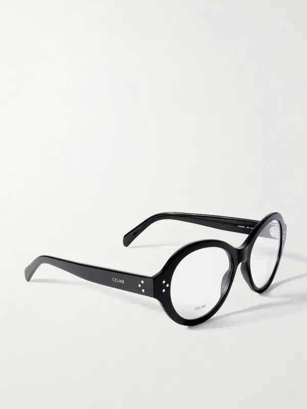 Celine Round-frame Optical Glasses - Black