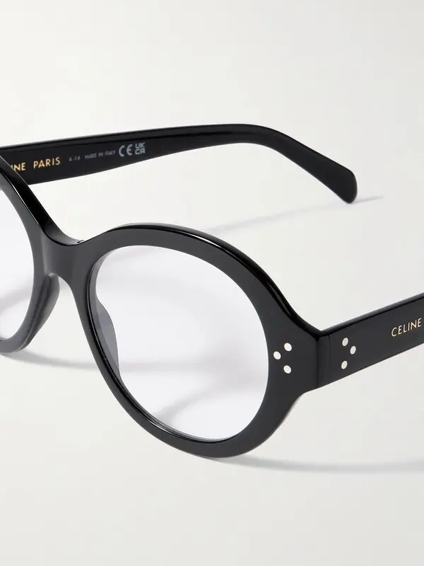 Celine Round-frame Optical Glasses - Black