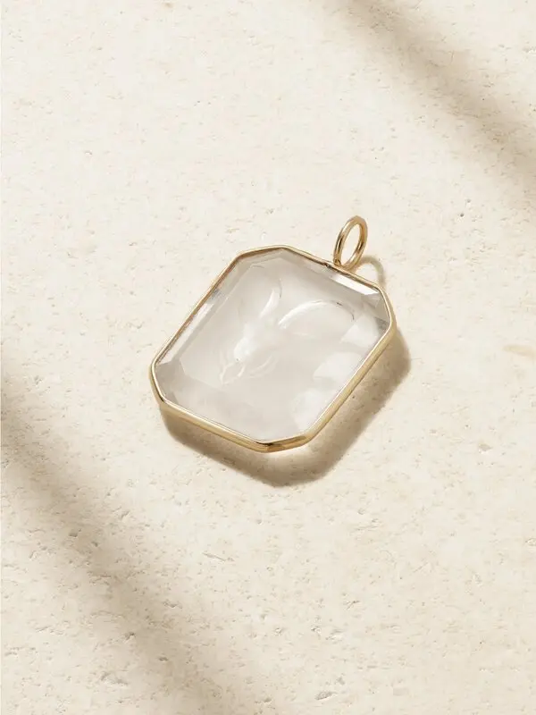 LOREN STEWART Zodiac -plated Quartz Pendant