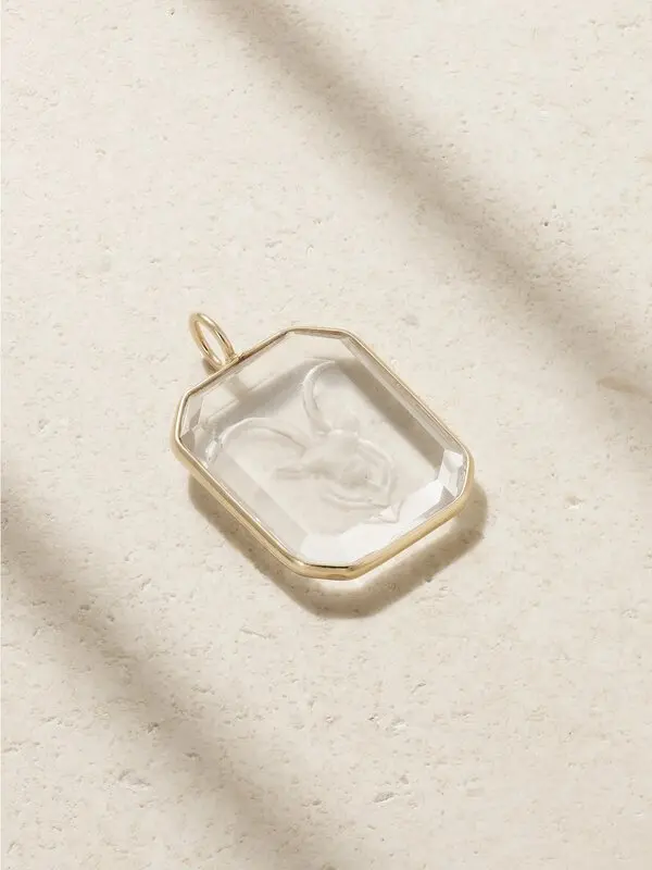 LOREN STEWART Zodiac -plated Quartz Pendant