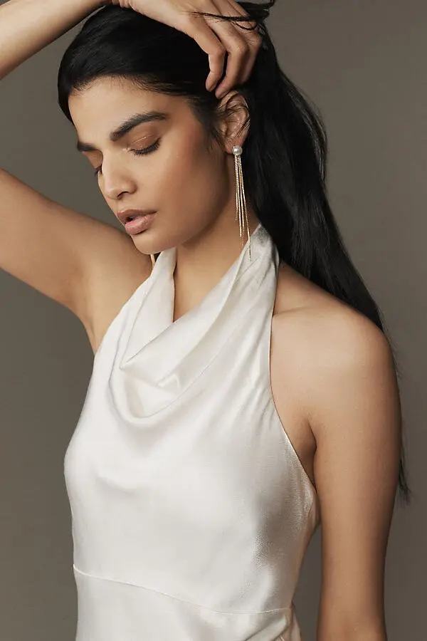 Shona Joy La Lune High Cowl-Neck Open-Back Maxi Dress In Ivory - 41% Off |  Editorialist
