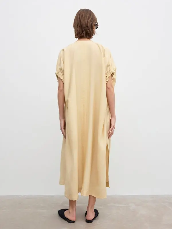 HOUSE OF DAGMAR Rouched Maxi Dress - Desert Sand