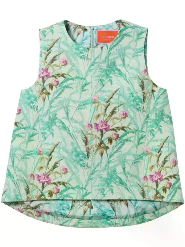 La DoubleJ La Scala Floral Top - Green
