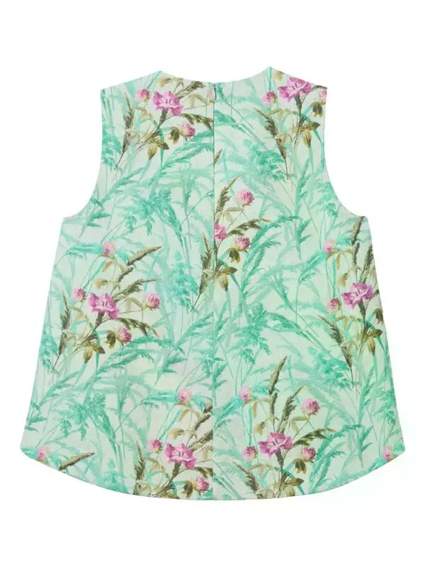 La DoubleJ La Scala Floral Top - Green