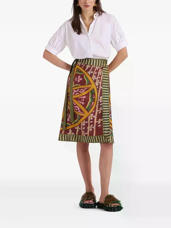 La DoubleJ Printed Wrap Skirt
