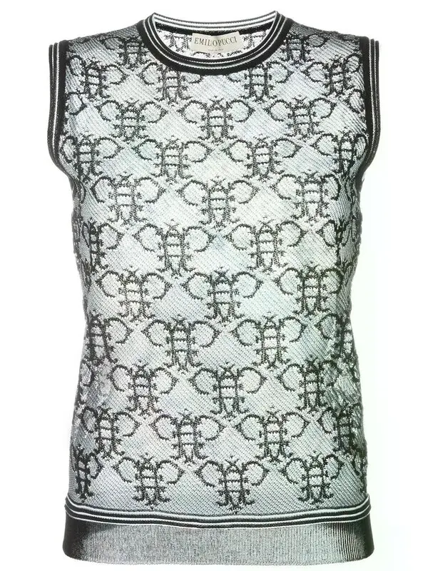 Emilio Pucci Sheer Logo Tank Top