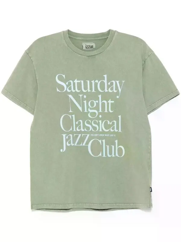 Izzue Slogan-print T-shirt - Green