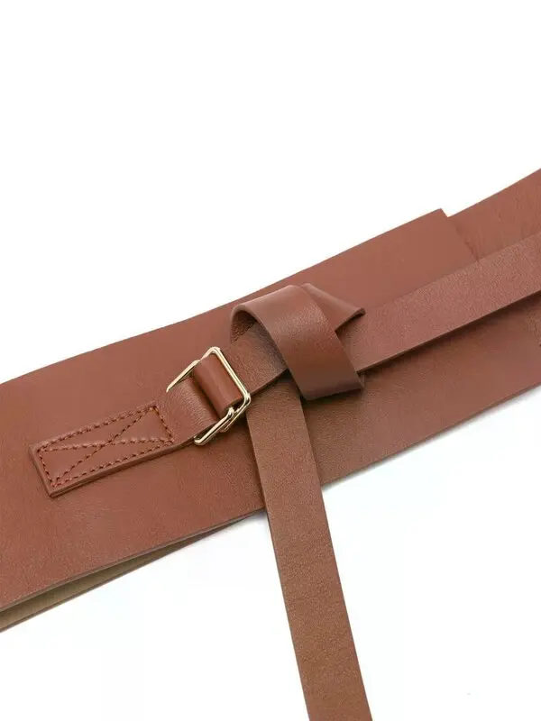 D.Exterior Leather Belt In Brown - 25% Off | Editorialist display picture 1