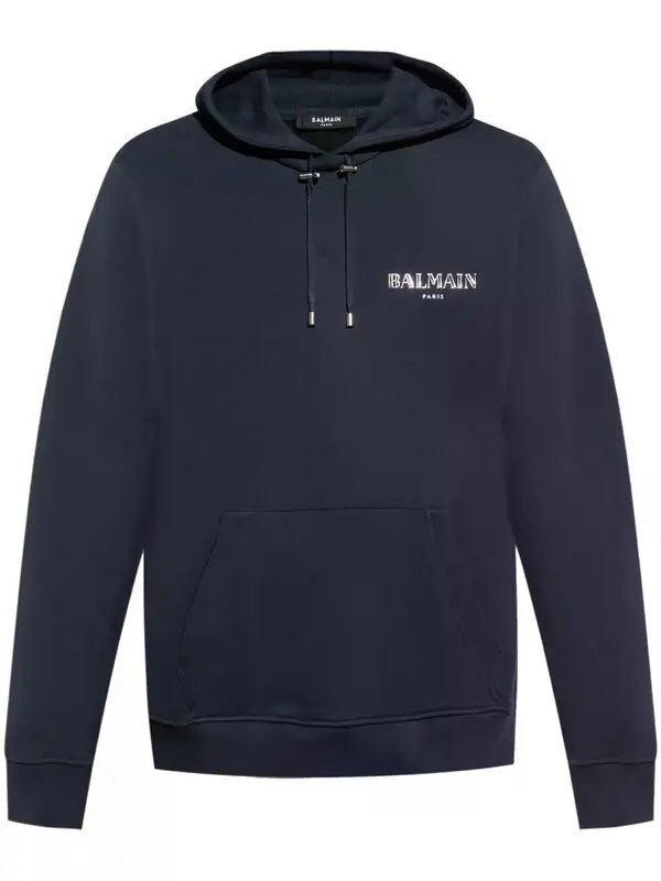 Balmain Logo-graphic Drawstring Hoodie