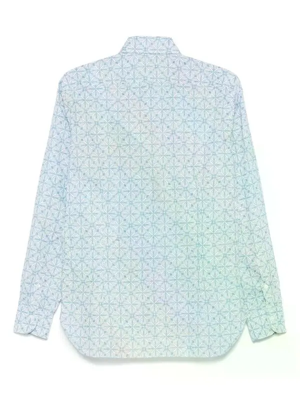 BARBA NAPOLI Printed Shirt - Blue