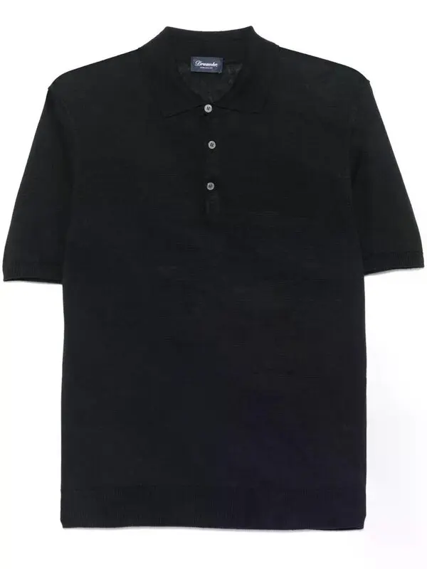DRUMOHR Knitted Polo Shirt - Blue