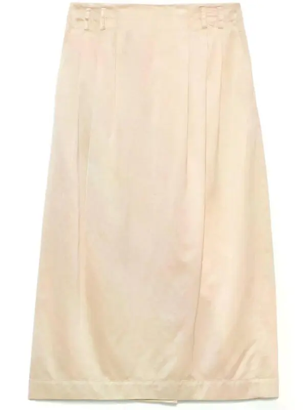 Peserico Satin Midi Skirt - Neutrals
