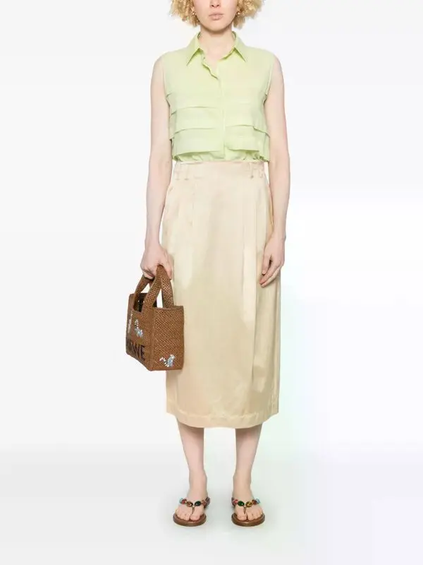 Peserico Satin Midi Skirt