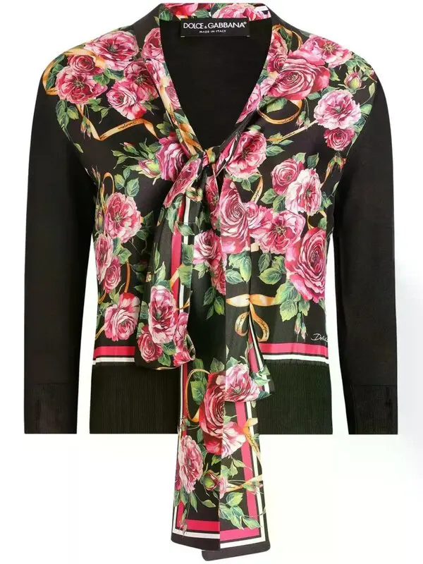 Dolce & Gabbana Rose-print Sweater