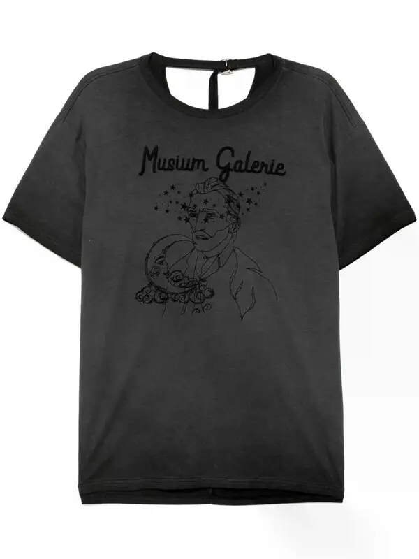 MUSIUM DIV. Embroidered T-shirt - Black