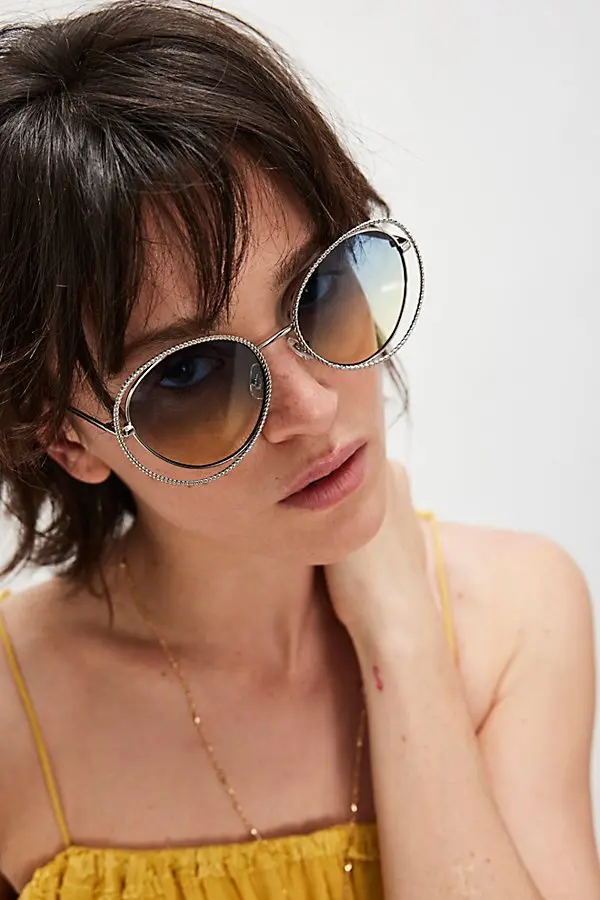 Free People Blossom Novelty Oversized Sunglasses