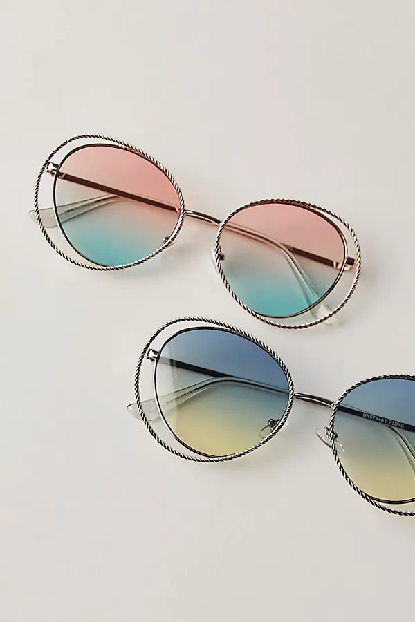 Free People Blossom Novelty Oversized Sunglasses